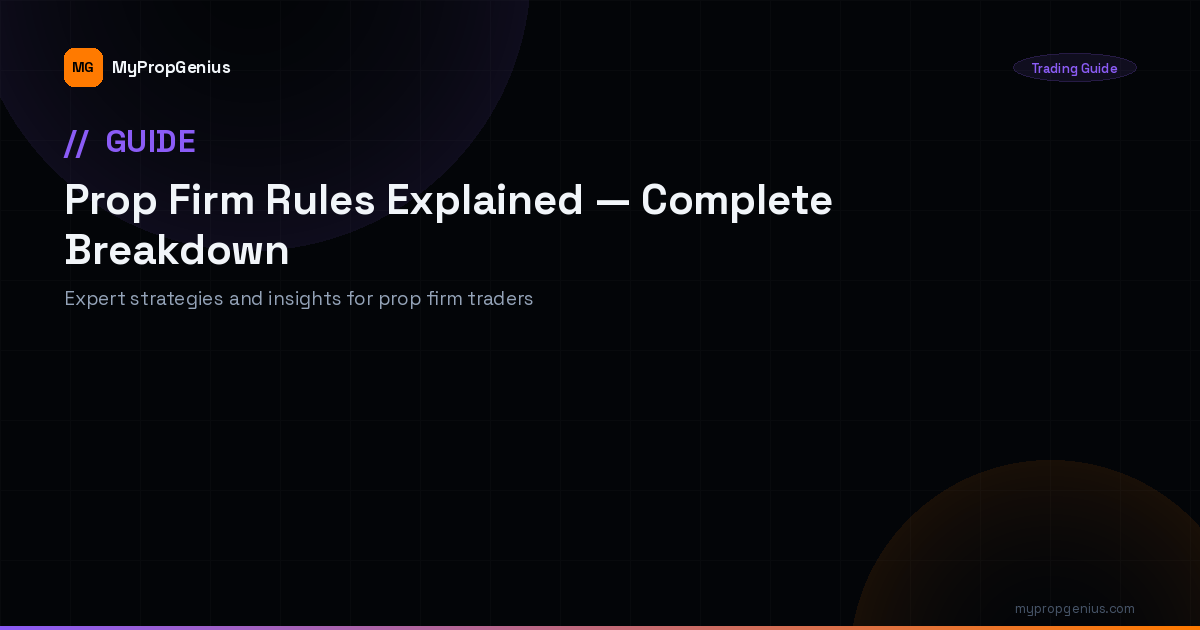 Prop Firm Rules Explained — Complete Breakdown