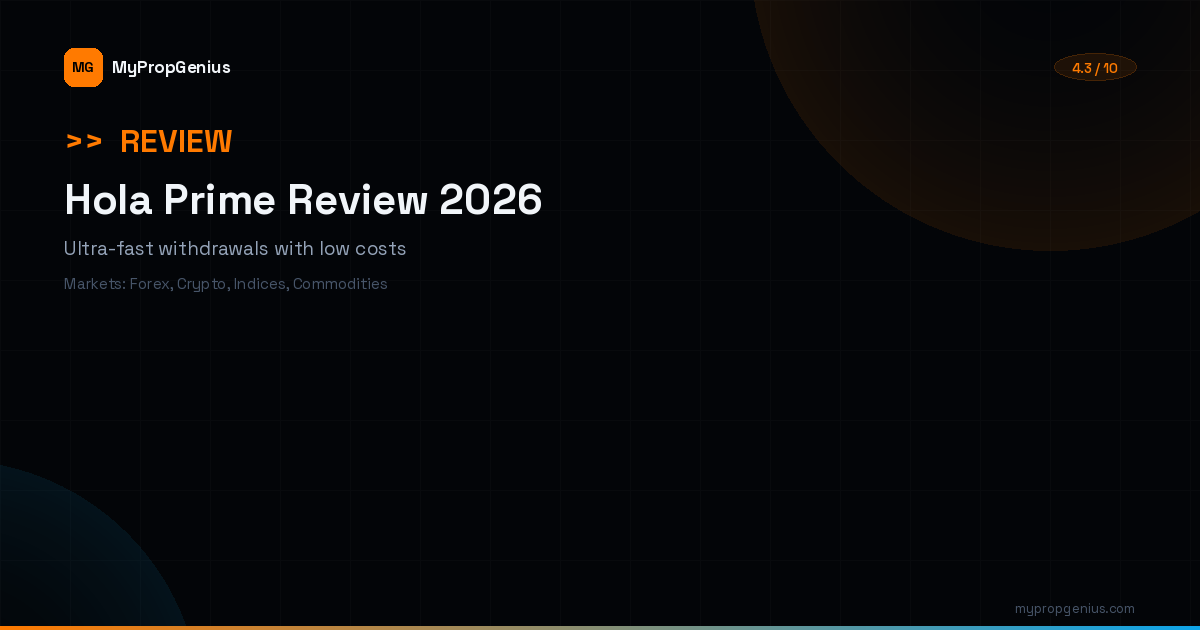 Hola Prime Review — Fees, Rules, Payouts & Verdict | MyPropGenius